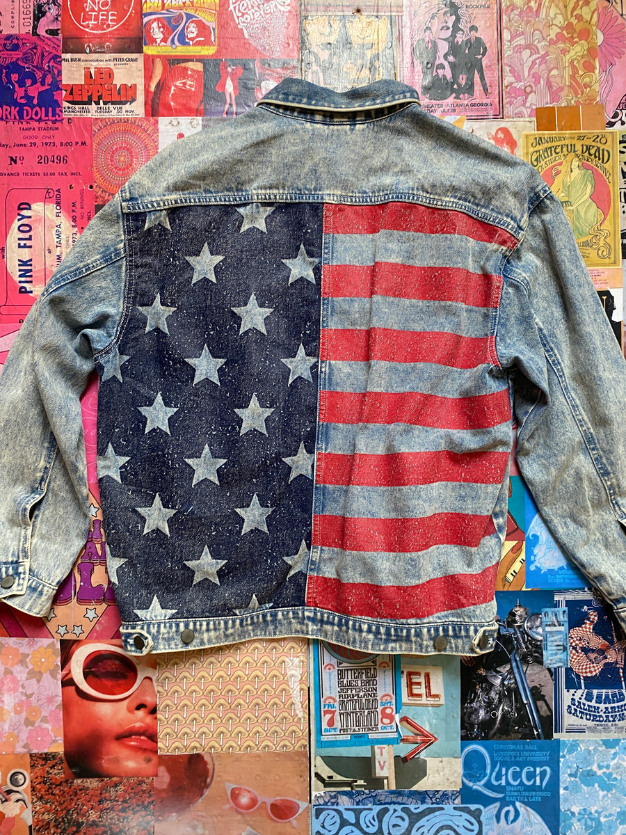 USA Flag Denim Jacket – East and Up